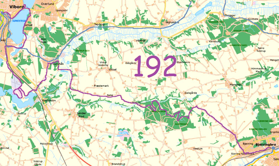 Viborg-Bjerringbro (192). – Jyske Vandreture