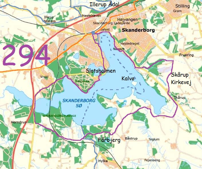 Skanderborg Sø (294). – Jyske Vandreture