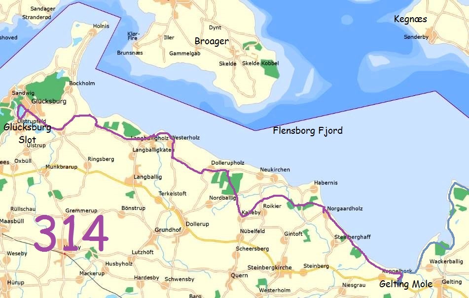 Langs sydsiden af Flensborg Fjord I (314) – Jyske Vandreture