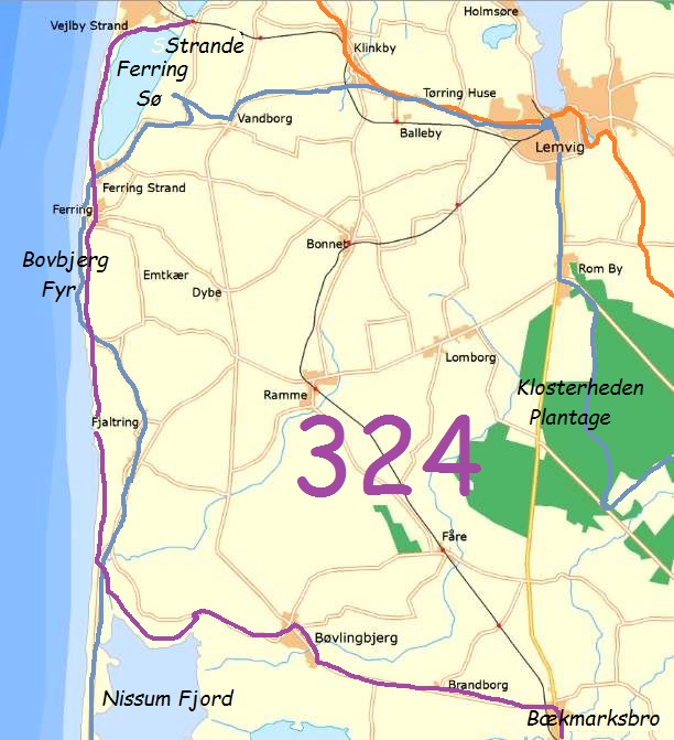 Strande-Bækmarksbro (324). – Jyske Vandreture