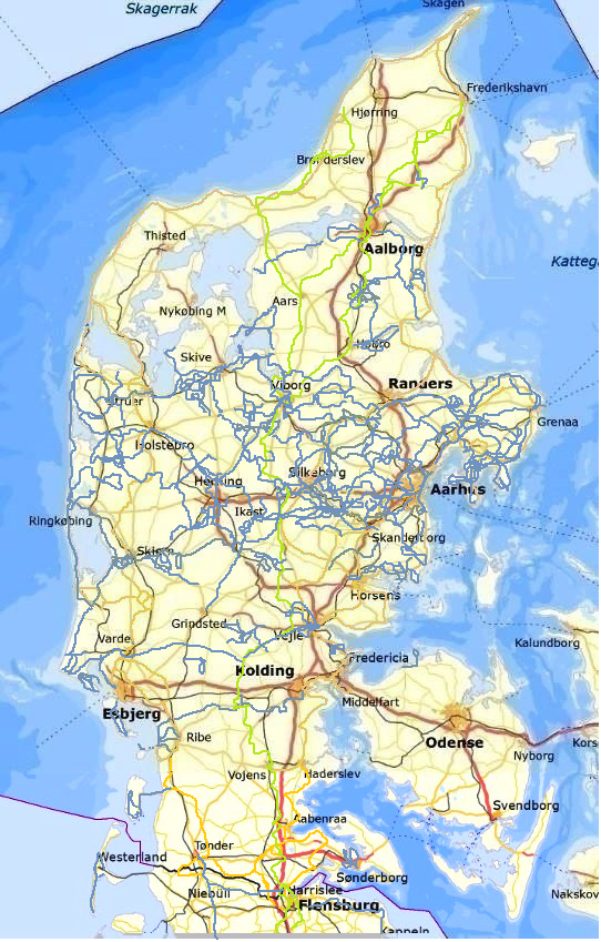 Jyllandskort – Jyske Vandreture